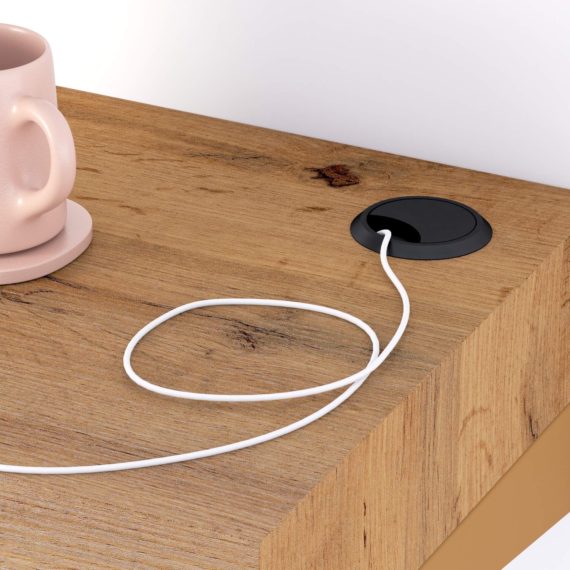 Floating tv stand Evolution 180x40 with Wireless Charger, Rustic Oak