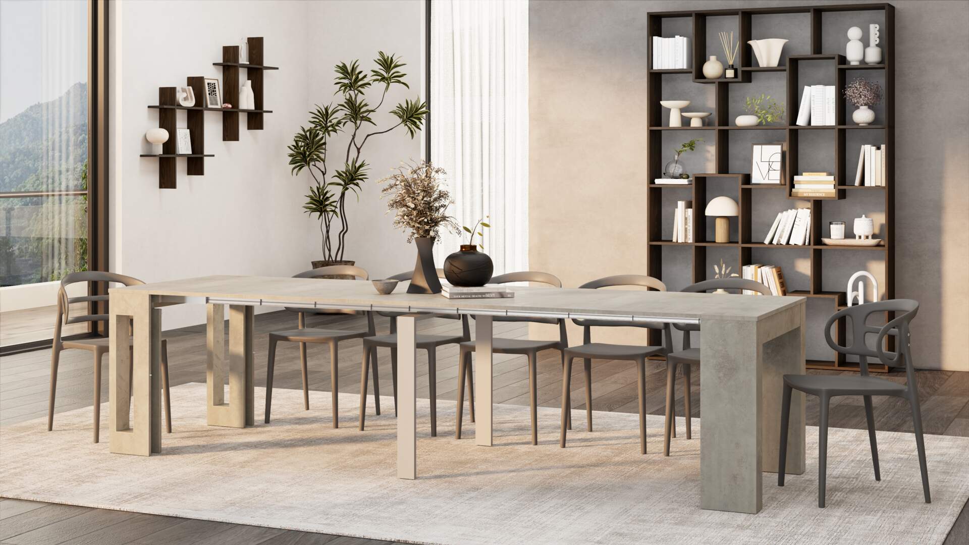 Easy, Extendable Console Table with extension leaves holder, 45(305)x ...