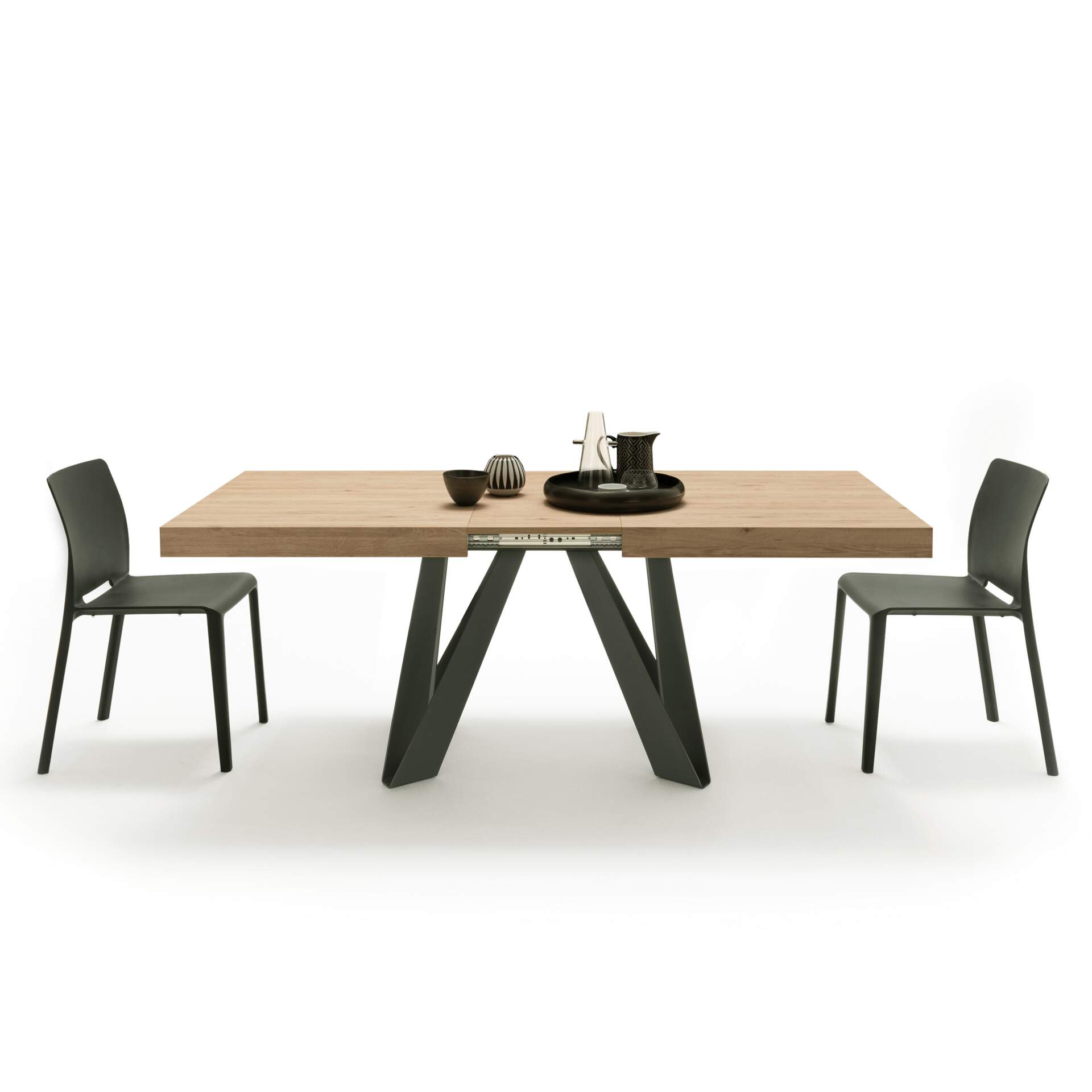 Tavolo Allungabile Romina 160(240)x90 cm, Rovere Naturale con Gambe in ...
