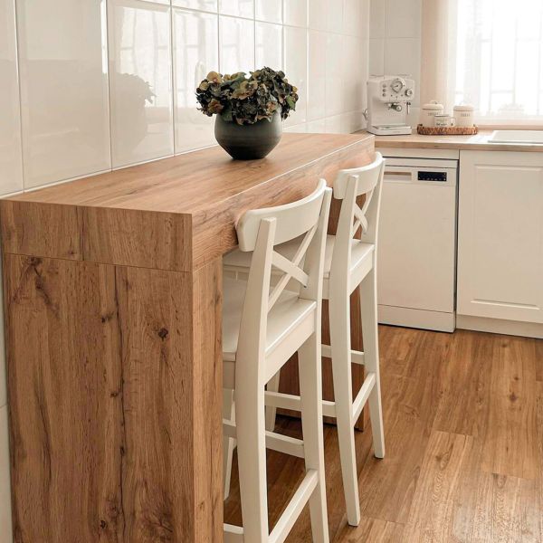 Evolution High Table 120x40, Rustic Oak