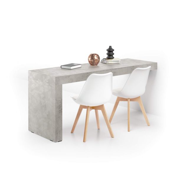 Evolution Desk 180x60, Concrete Effect, Grey with One Leg