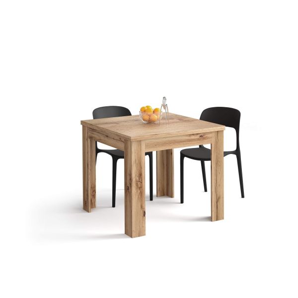 Square extendable dining table, 90x(180)x90 cm, Eldorado, Rustic Oak