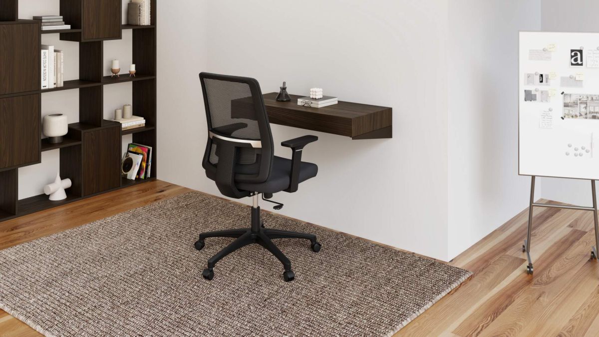 Evolution wall mounted desk 90x40, Dark Walnut