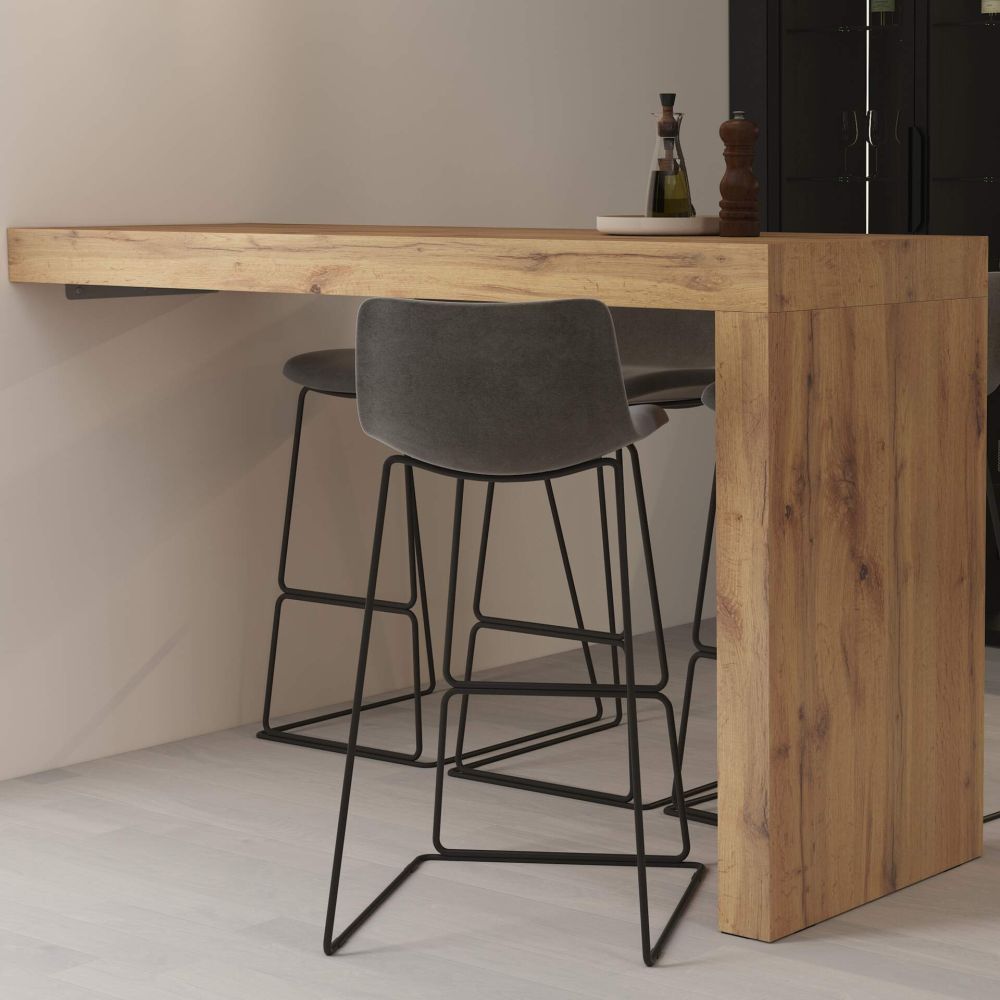 Evolution Peninsula with Wireless Charger 180x60, Rustic Oak