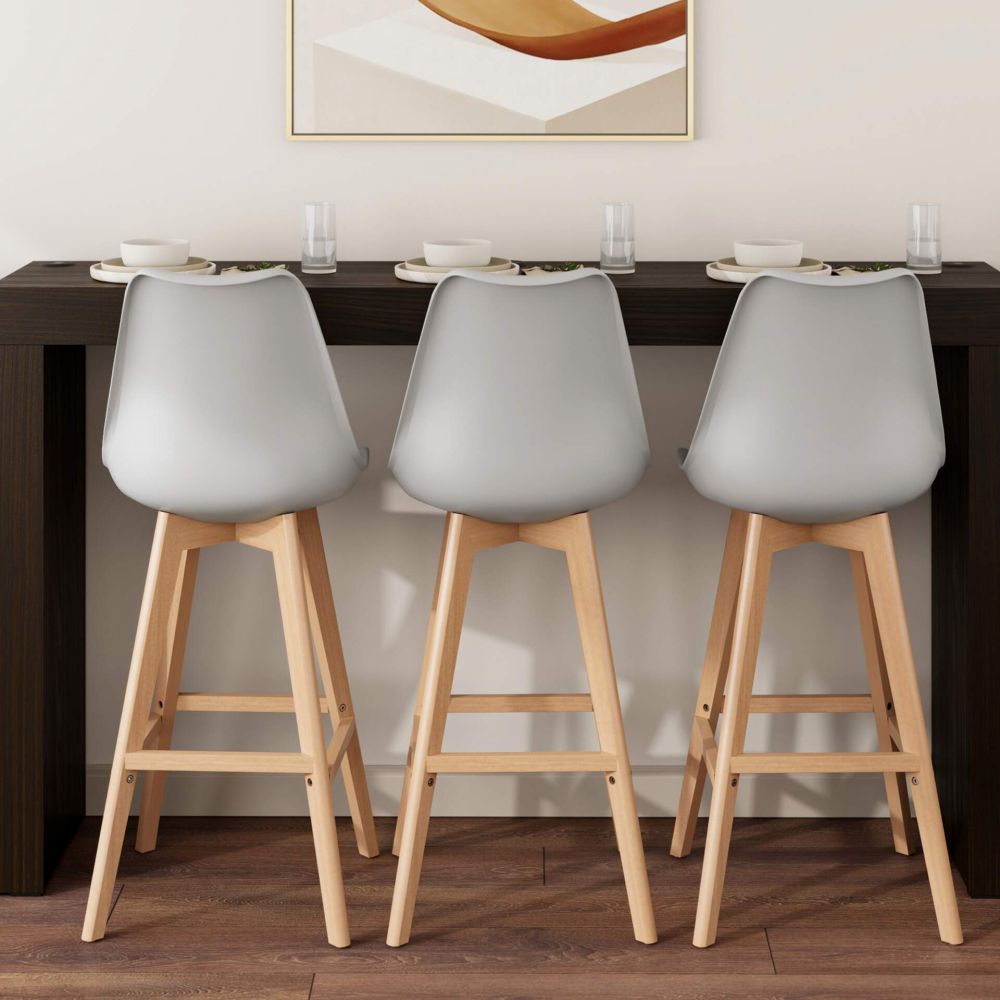 Evolution High Table with Two Legs and Wireless Charger 180x40, Dark Walnut
