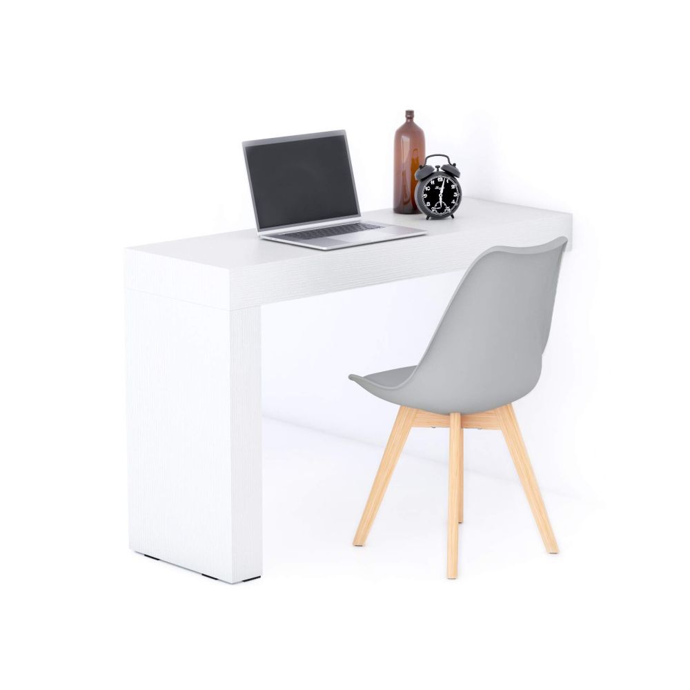 Evolution Desk 120x40, Ashwood White with One Leg