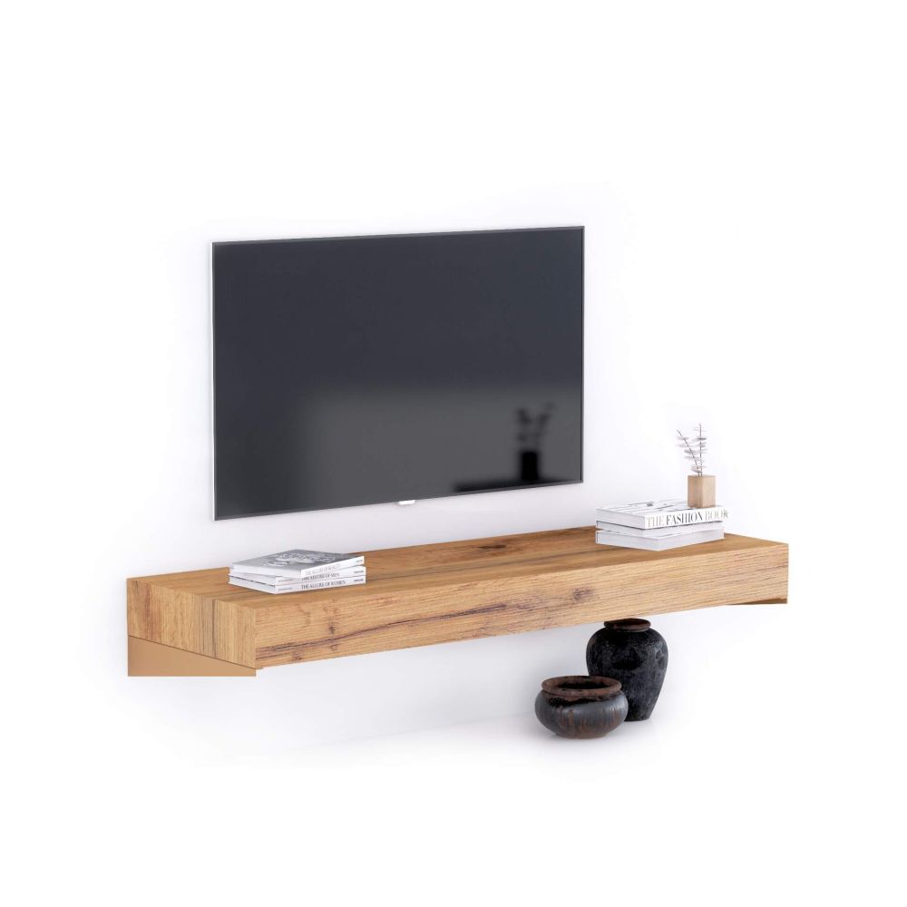 Floating tv stand Evolution 120x40, Rustic Oak