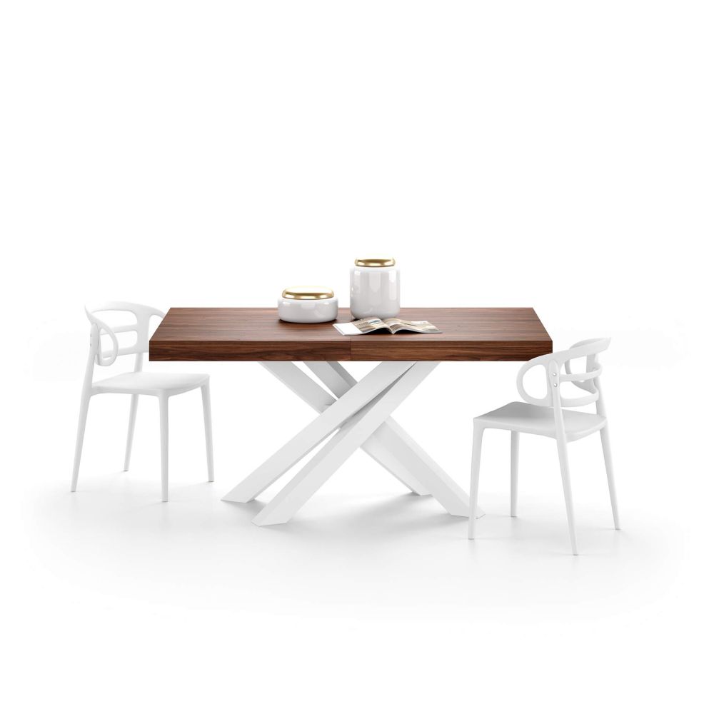Emma 160(240)x90 cm Extendable Table, Canaletto Walnut with White ...