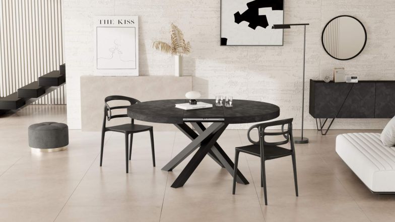 Emma Extendable Round Table - Mobili Fiver