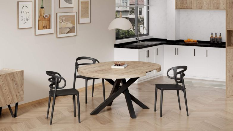 Emma Extendable Round Table - Mobili Fiver