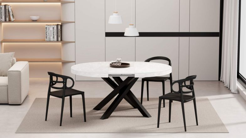 Emma Extendable Round Table - Mobili Fiver