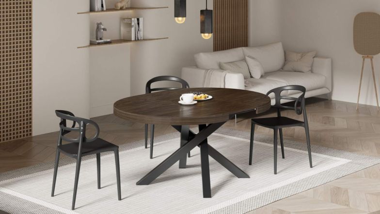 Emma Extendable Round Table - Mobili Fiver