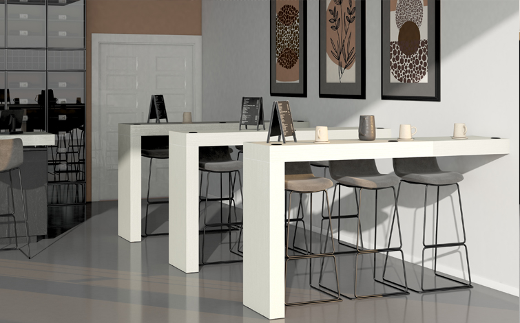 Evolution High Top Peninsula Table - Mobili Fiver