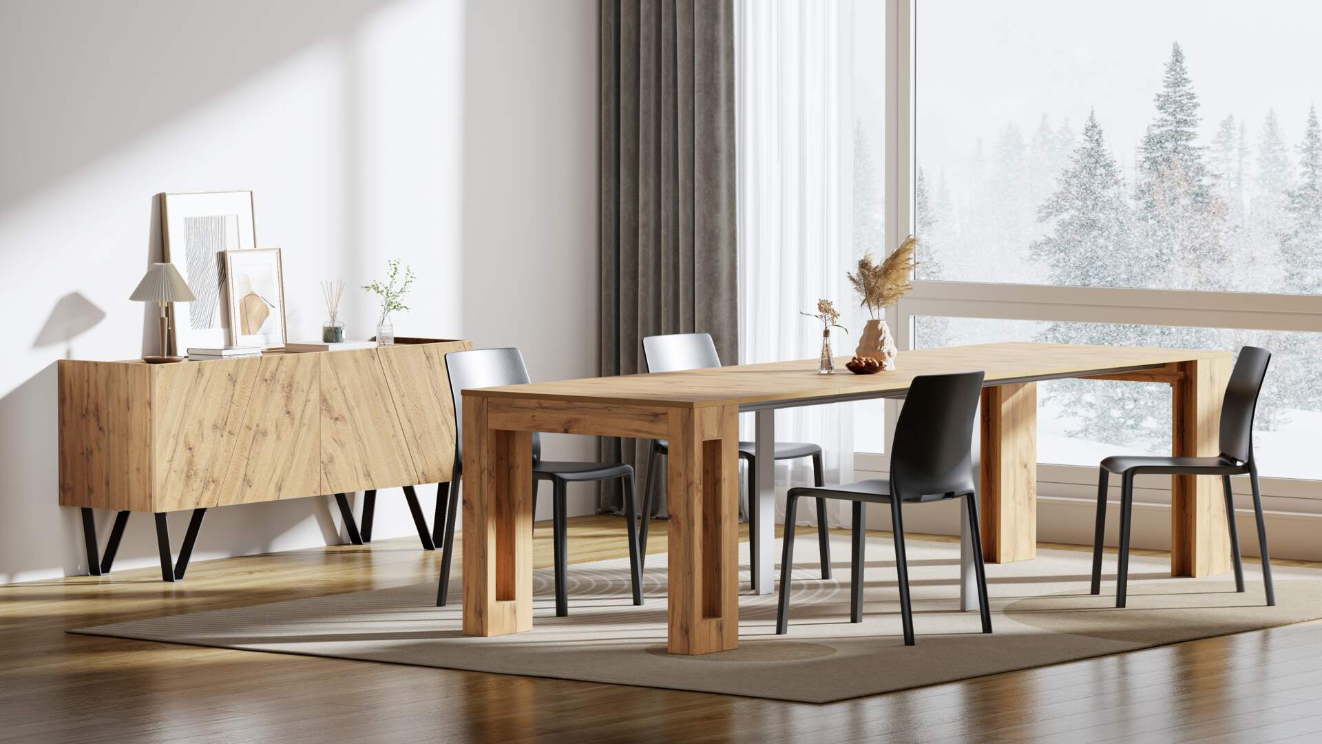 Easy, Extendable Console Table with extension leaves holder, 17.7(120.1 ...