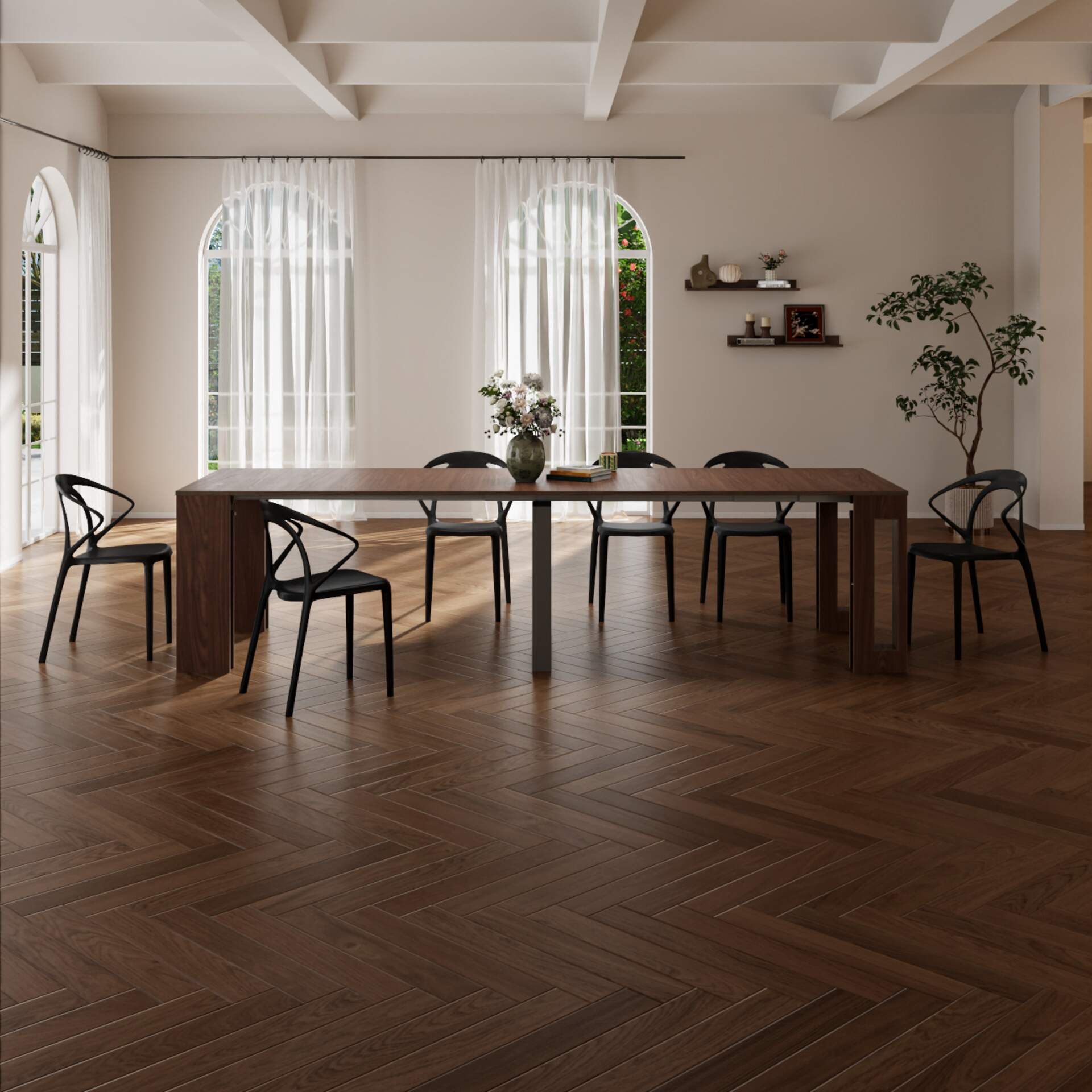 Easy, Extendable Console Table with extension leaves holder, 17.7(120.1 ...