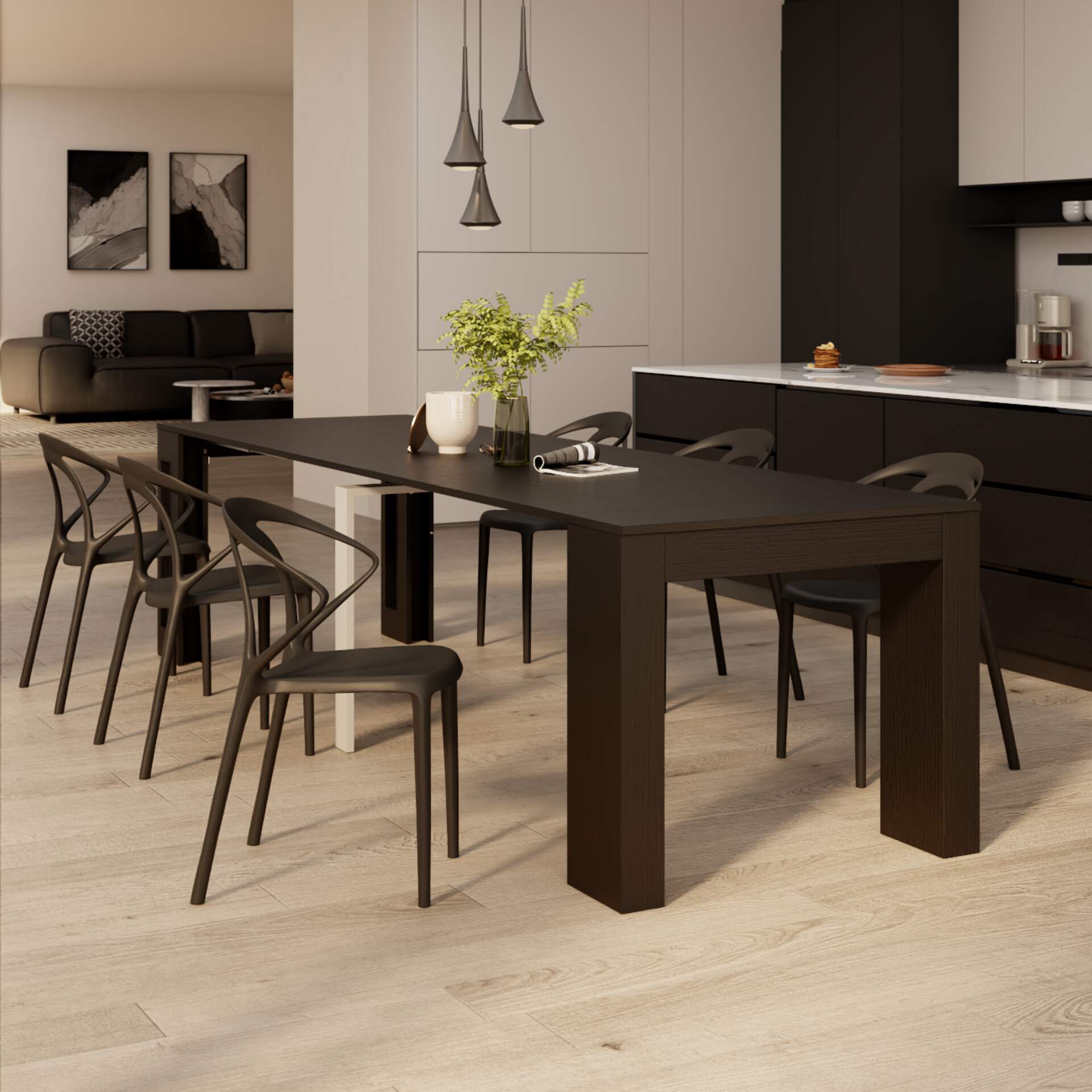 Easy, Extendable Console Table with extension leaves holder, 17.7(120.1 ...