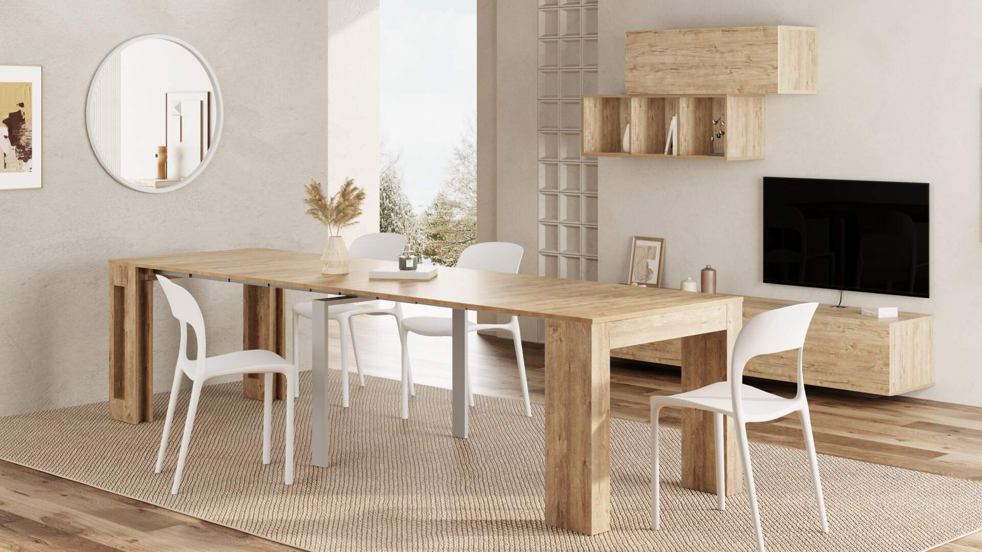 Easy, Extendable Console Table with extension leaves holder, 17.7(120.1 ...