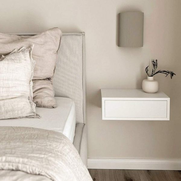 white bedside table ideas