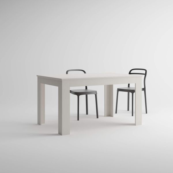Easy, Extendable dining table, 55.1(86.6)x35.4 in, Ashwood White