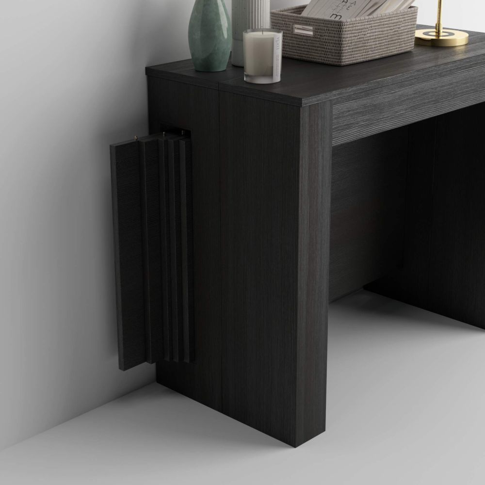 Easy, Extendable Console Table with extension leaves holder, 17.7(120.1 ...